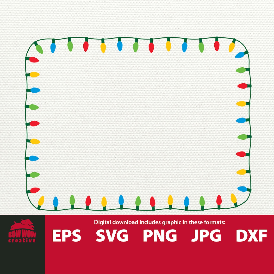 Christmas Light Bulb Border Svg Christmas Border Christmas Lights Svg ...