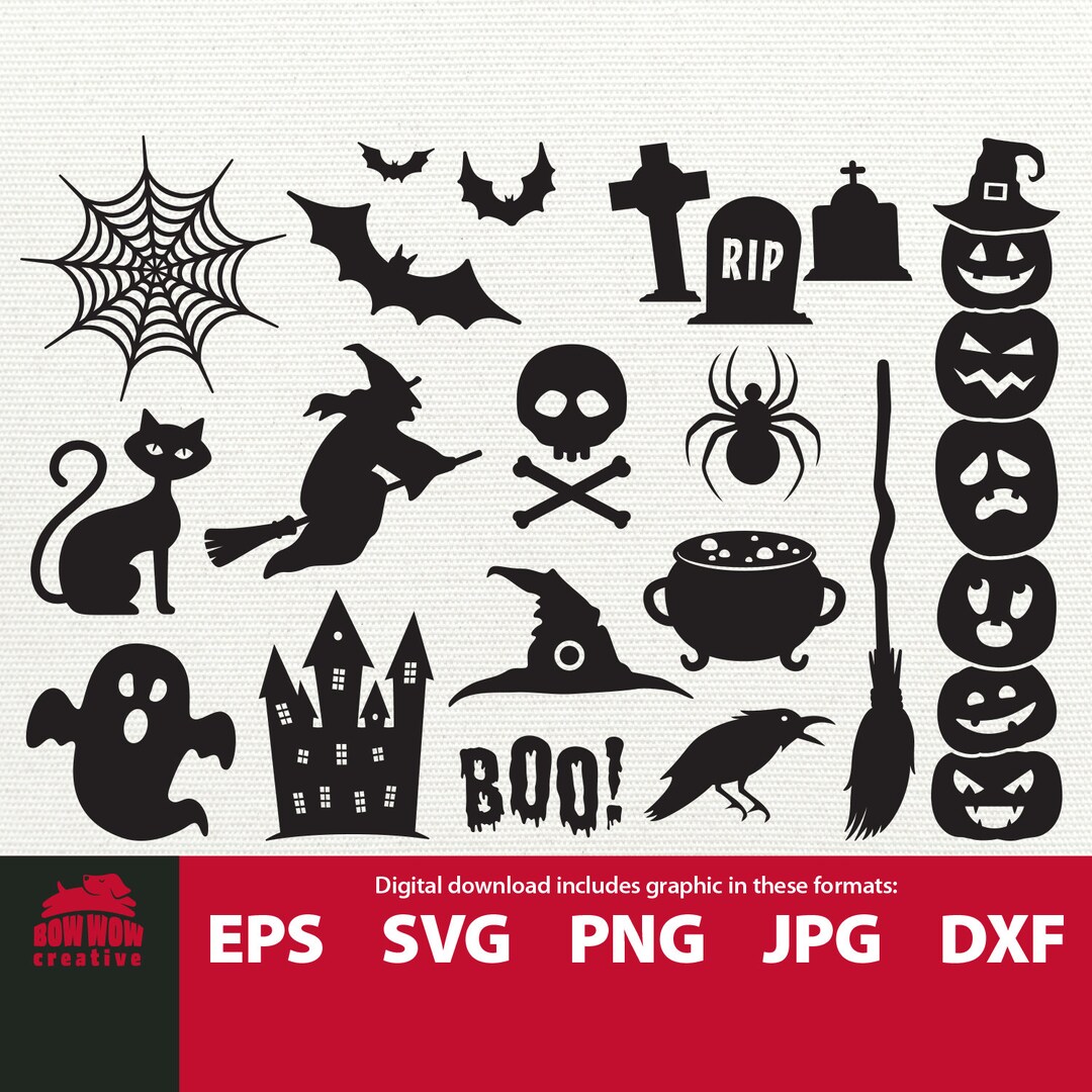 Halloween Clipart Bundle Svg Bundle Halloween Graphics Bundle - Witch ...