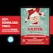 EDITABLE Secret Santa Flyer Secret Santa Poster Gift Exchange Template ...