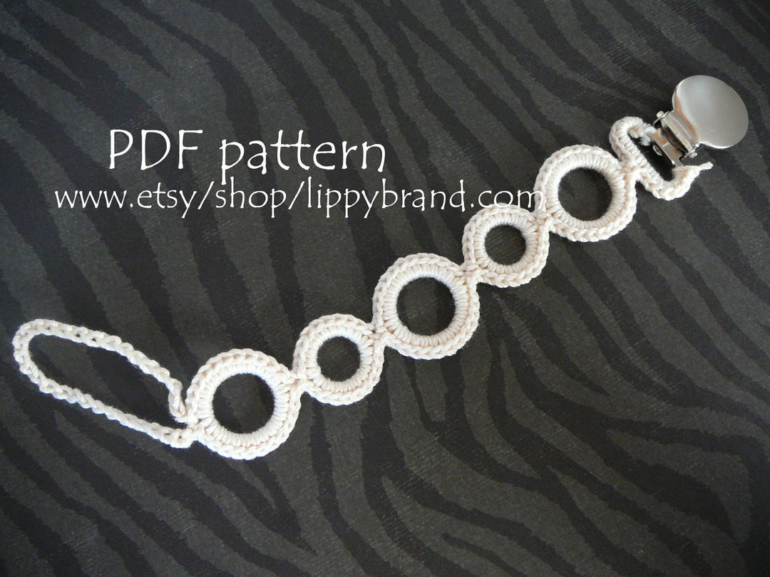 PDF PATTERN for Pacifier Clip. -permission to Sell Finished Items ...
