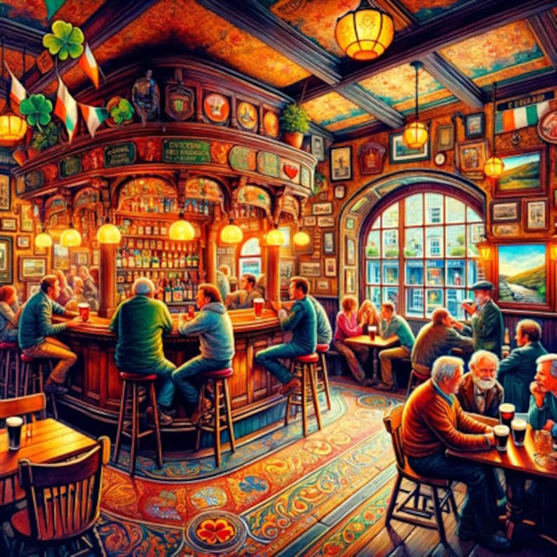 European Pubs Coloring Book: 40 Coloring Pages, International Pub Line ...