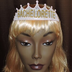 Custom Bachelorette Tiara Freestanding Lace Bachelorette Party Bridal ...