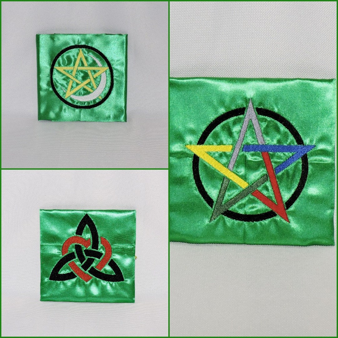 Handmade Green Altar Cloth 27x21 Wiccan Pagan - Etsy