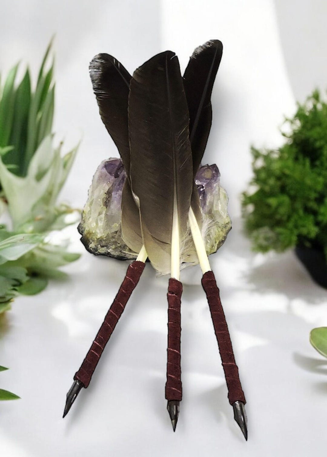 Lg Goose Feather Quill Dip Pen Calligraphy Love Letters Spell-writing ...