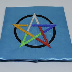 RTS Blue Handmade Altar Cloth 27" X 21" Elemental Pentacle– Wiccan ...