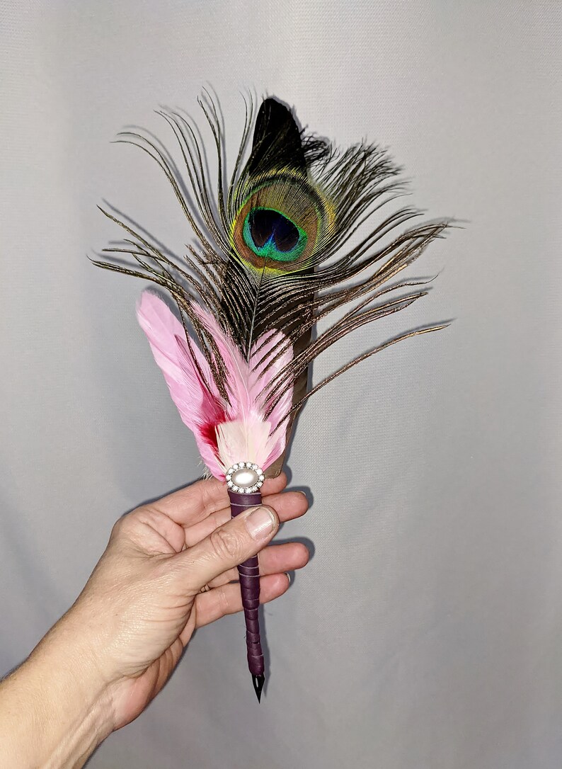 Pink Goose Feather Dip Pen Quill Calligraphy Journaling Love - Etsy