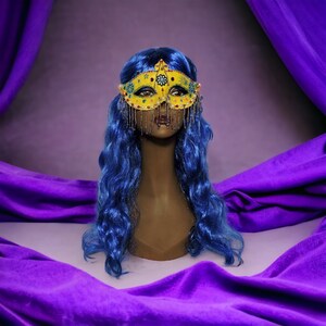 Masquerade Mardi Gras Yellow Mask for Festivals Cosplay and Halloween ...