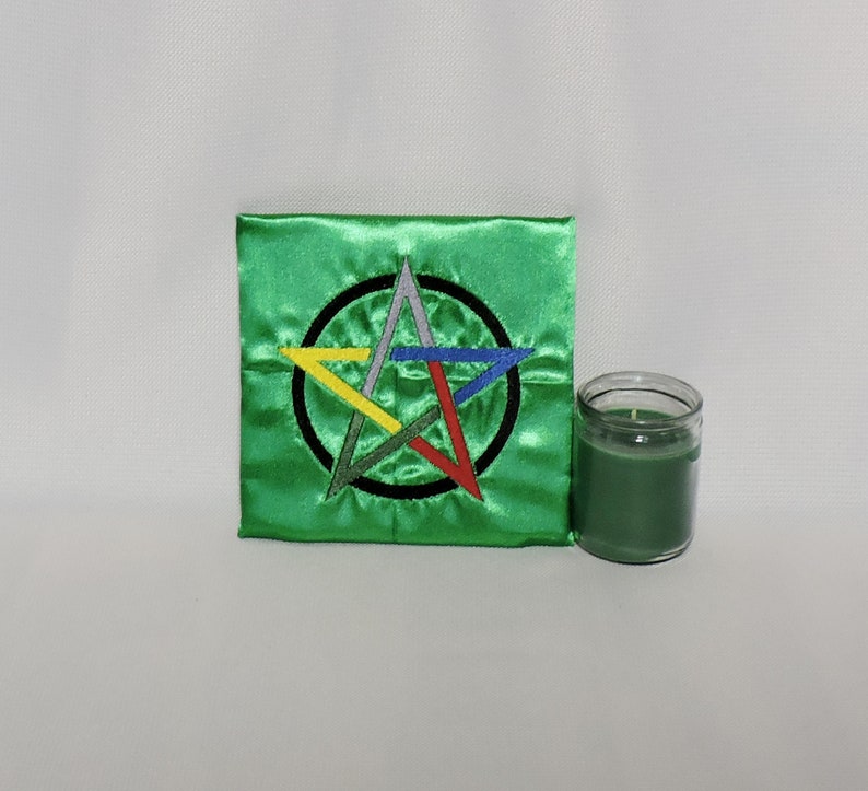 Handmade Green Altar Cloth 27x21 Wiccan Pagan - Etsy