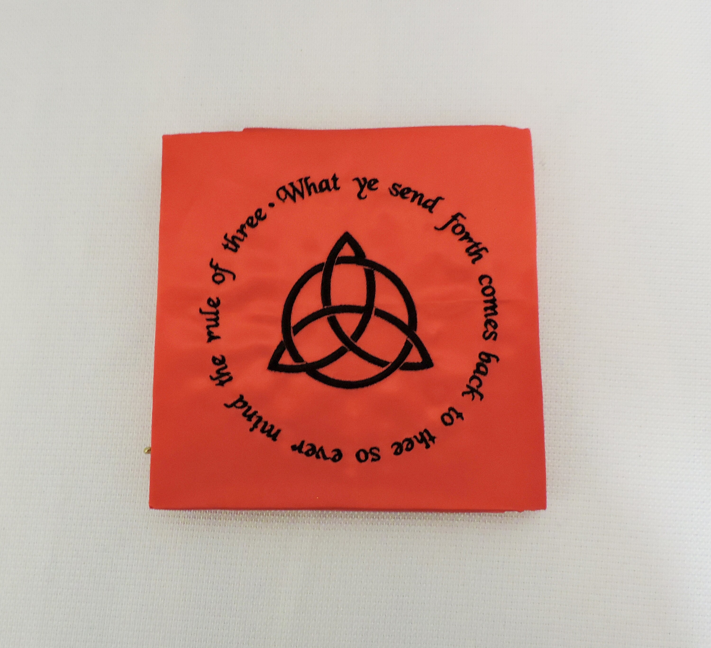 Red Altar Cloth Rule of Three Triquetra Wiccan Shrine Cloth | Etsy