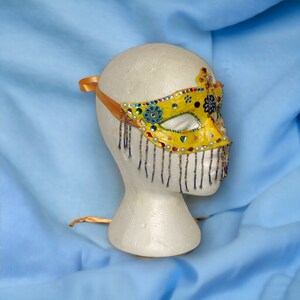 Masquerade Mardi Gras Yellow Mask for Festivals Cosplay and Halloween ...