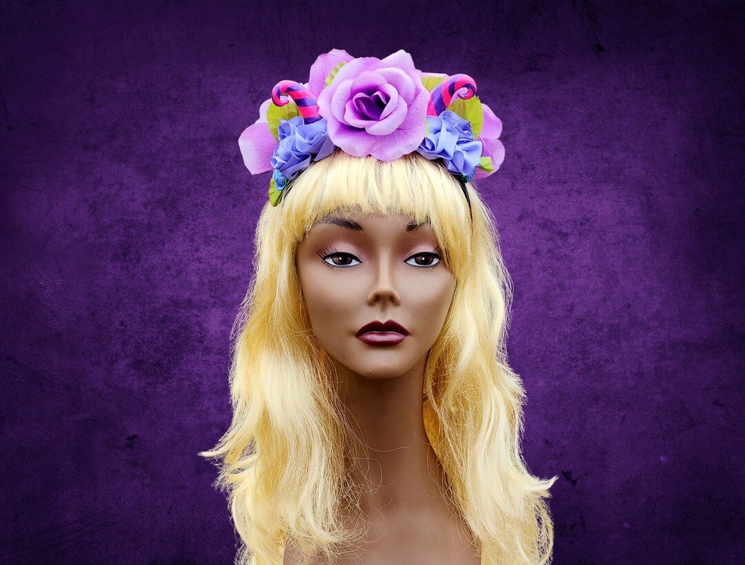 Horned Flower Fairy Headband - Enchanted Forest Festival Crown With ...