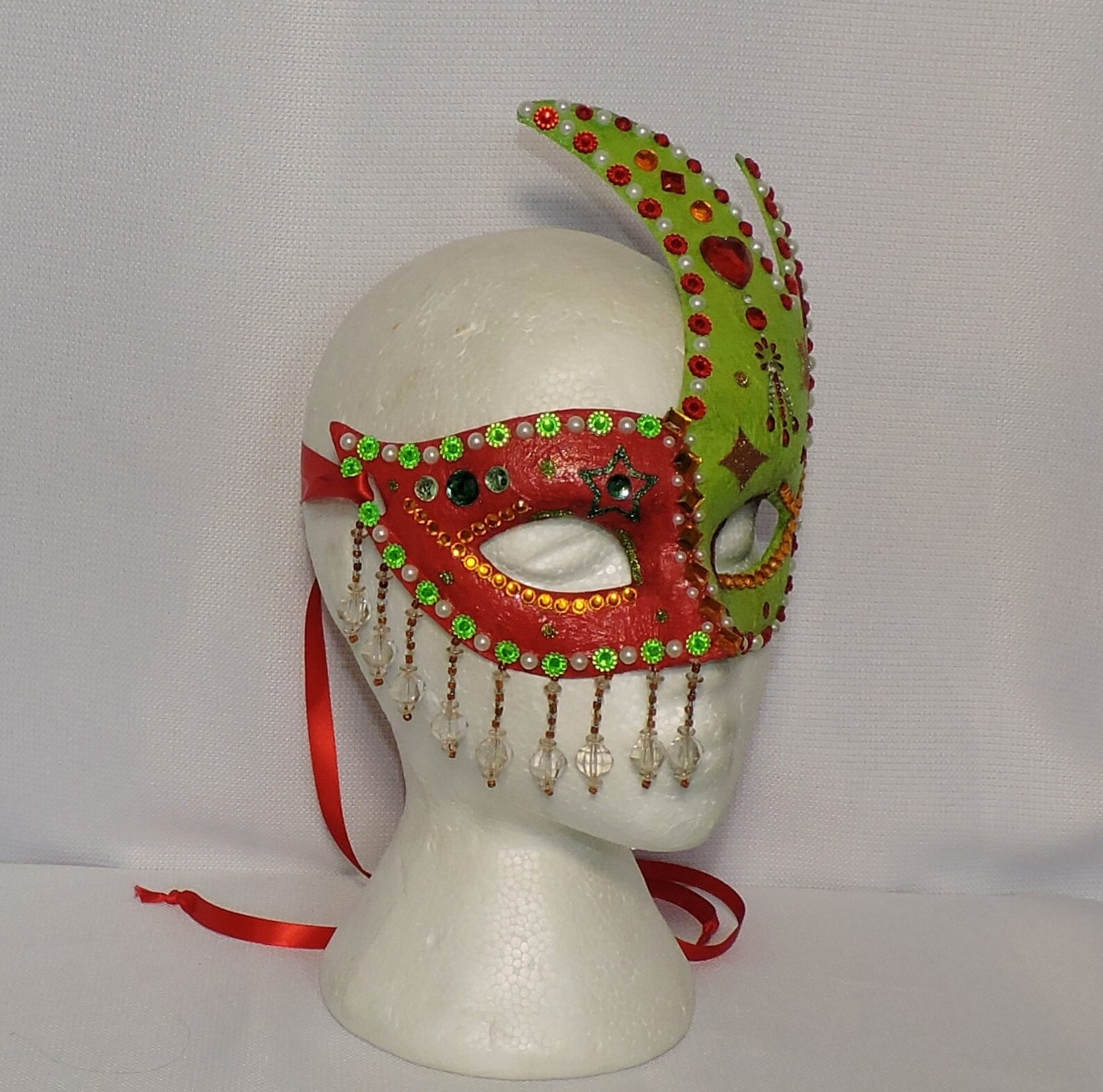 Beaded Masquerade Mask Mardi Gras Ball Costume Mask Venetian - Etsy