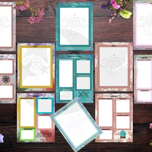 Book of Shadows Spell Sheet Pages, Grimoire Pagan Stationary, Digital ...