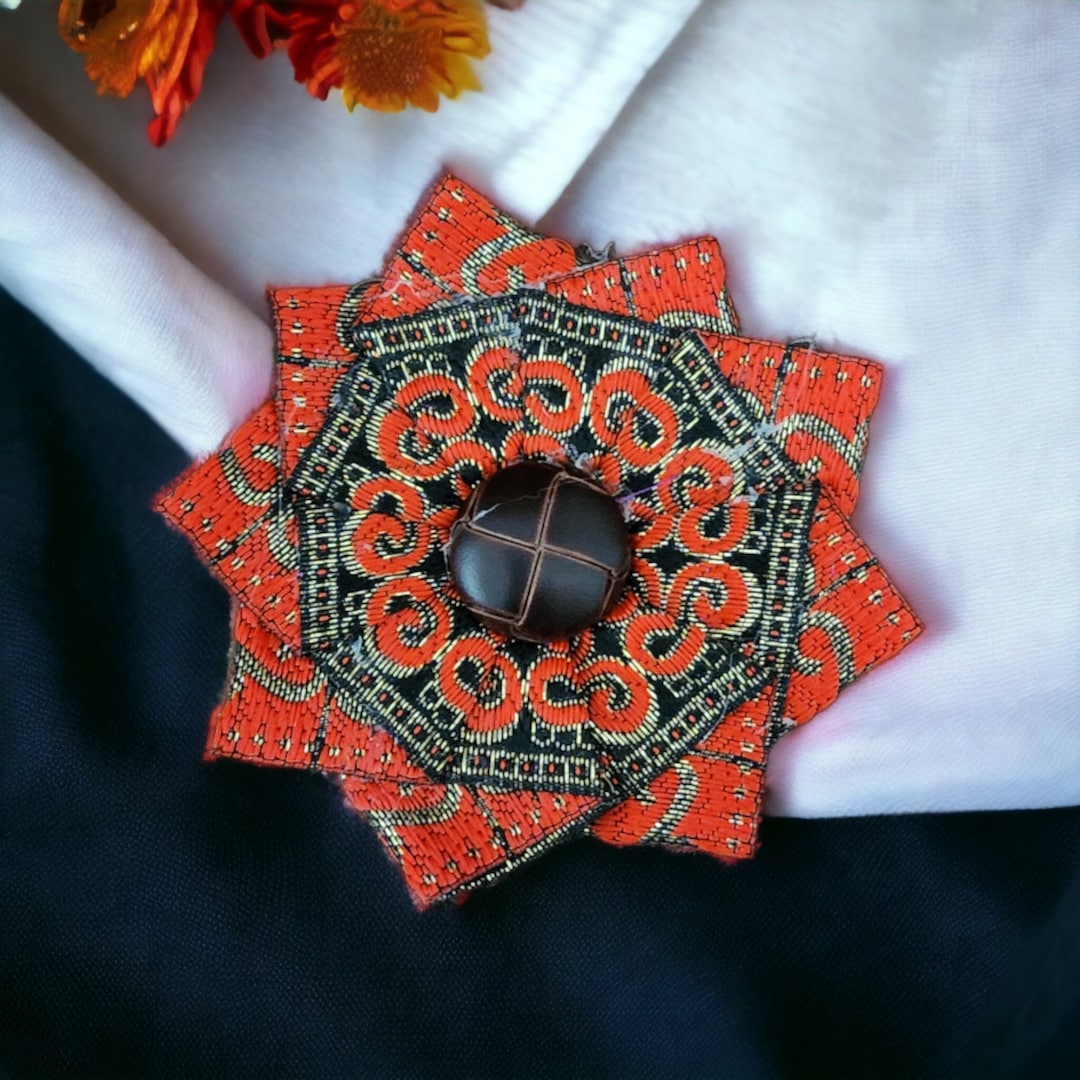 Red Colonial Cockade Hat Pin 4" or Brooch, for Pirate Festivals ...