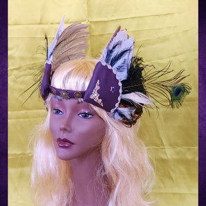 Valkyrie Winged Headdress Feather Crown Masquerade, Headband, Circlet ...