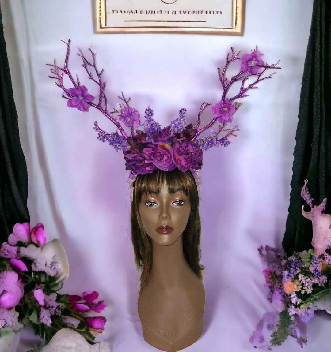 Woodland Nymph Deer Antler Headband for Fantasy Photo Prop, Midsummer ...