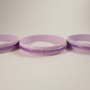 Set of 3 Lilac Purple Bangles ,fun Fashion Plastic 80s , Vintage Mod ...