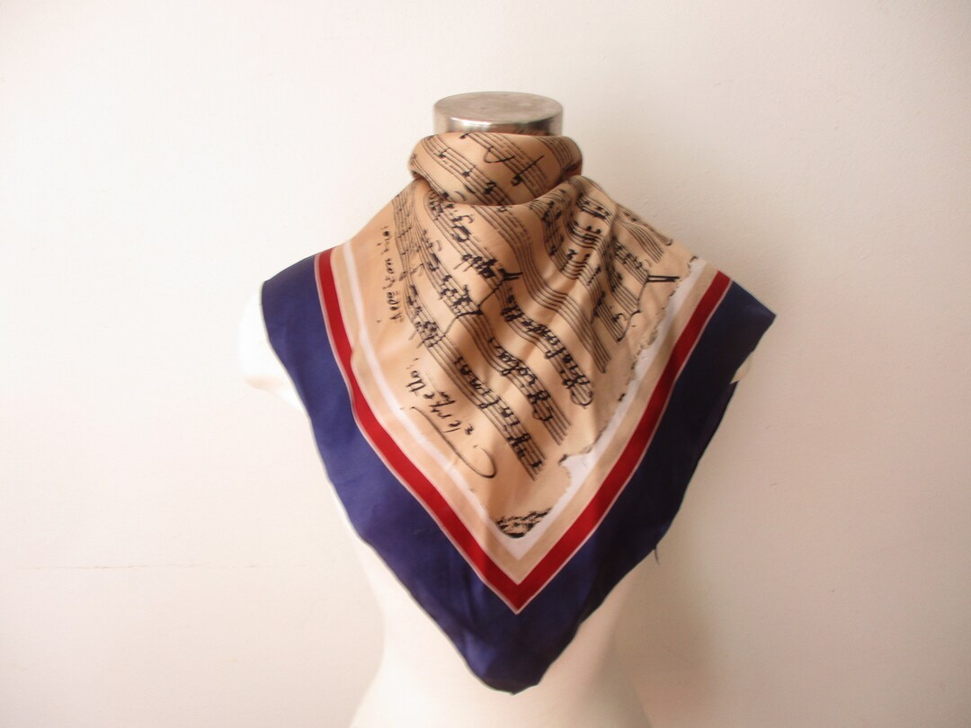 Skemo Beethoven Music Scarf, Eleanor Paine Satin Opera Classical ...