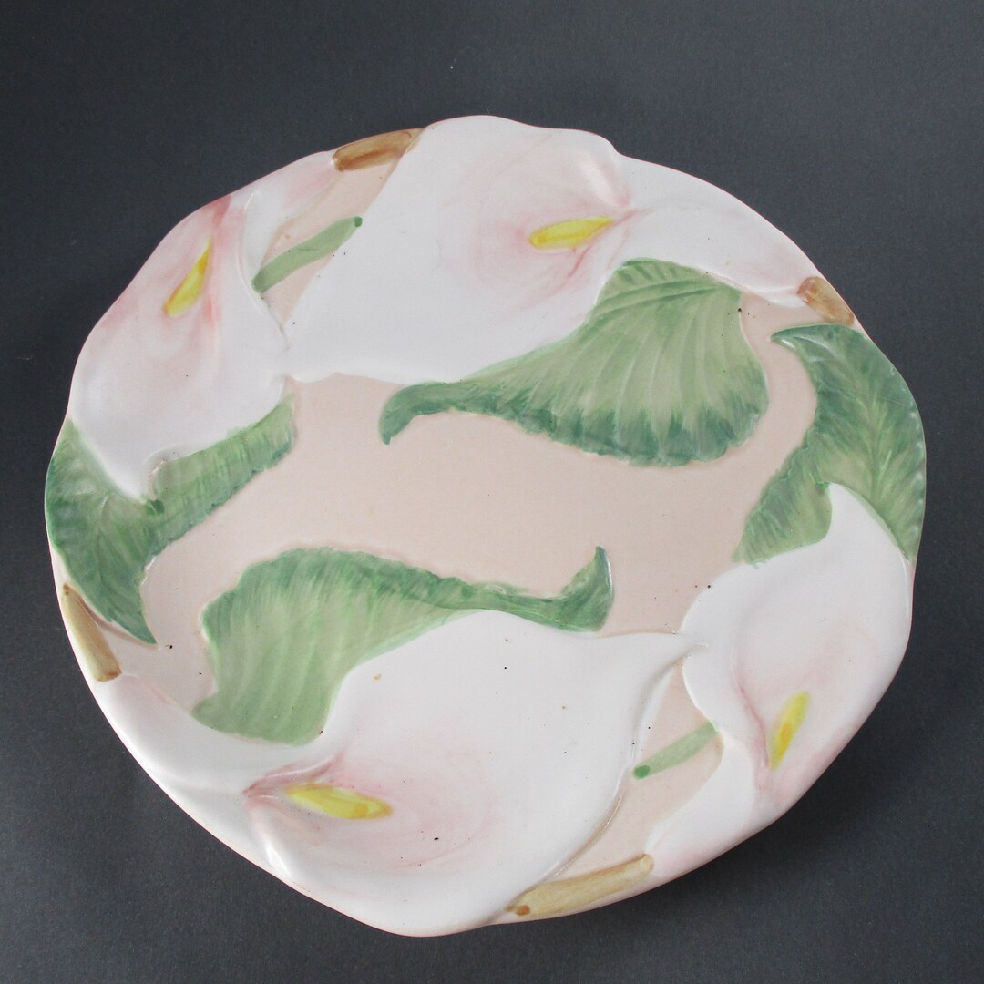 Fitz and Floyd Calla Lily Plate , 7.5 Inch Vintage Floral Collectible ...