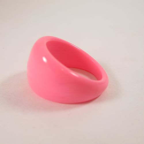 Chunky Bubblegum Pink Acrylic Ring 90s Retro Fashion - Etsy