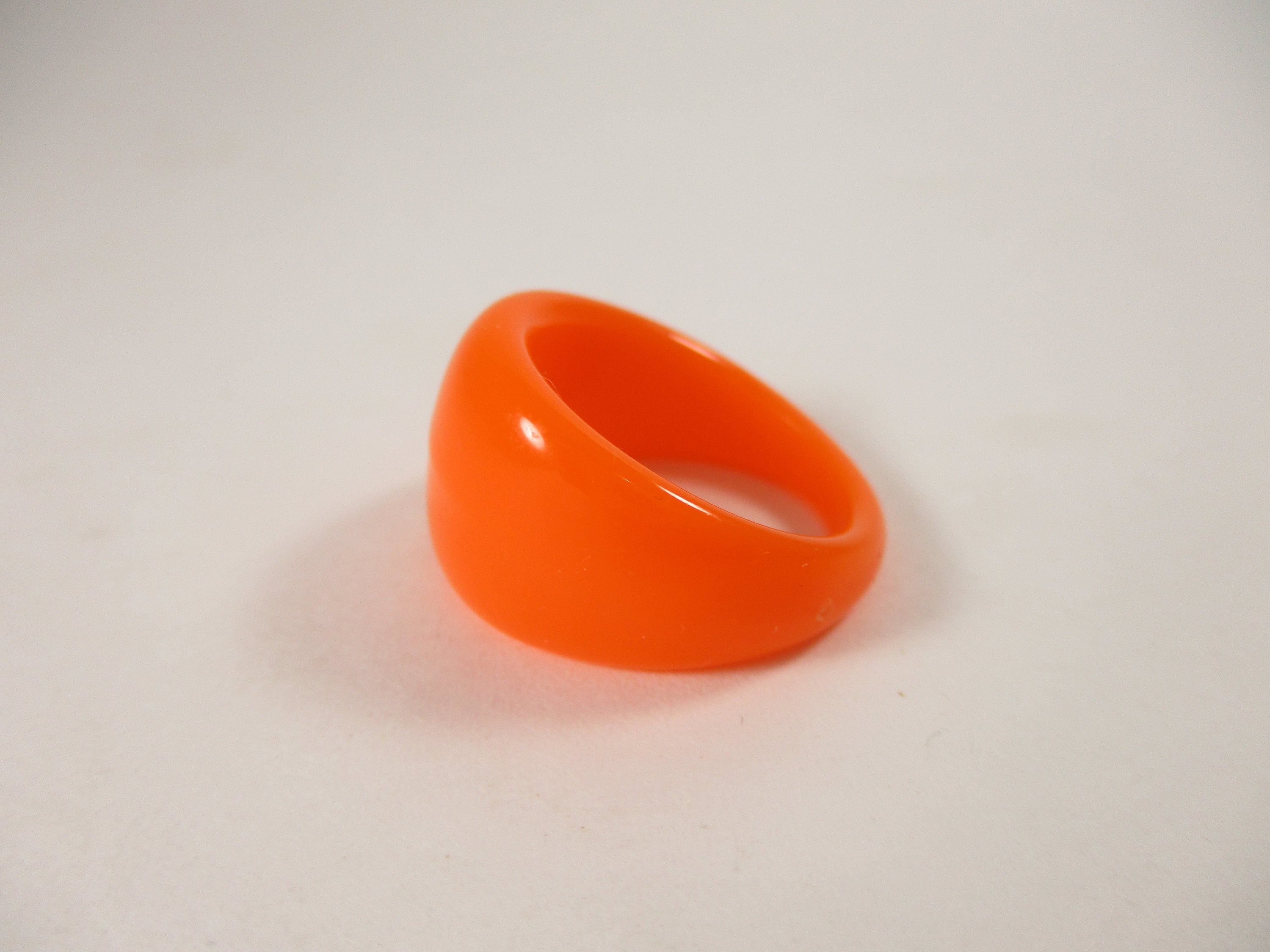 Chunky Orange Acrylic Ring 90s Retro Fashion Colourful | Etsy