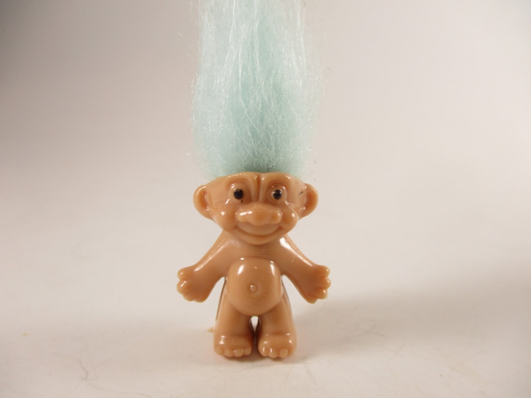 Blue Magnet Troll Doll, Mini Bright Hair Troll 1990s Retro Nostalgia - Etsy