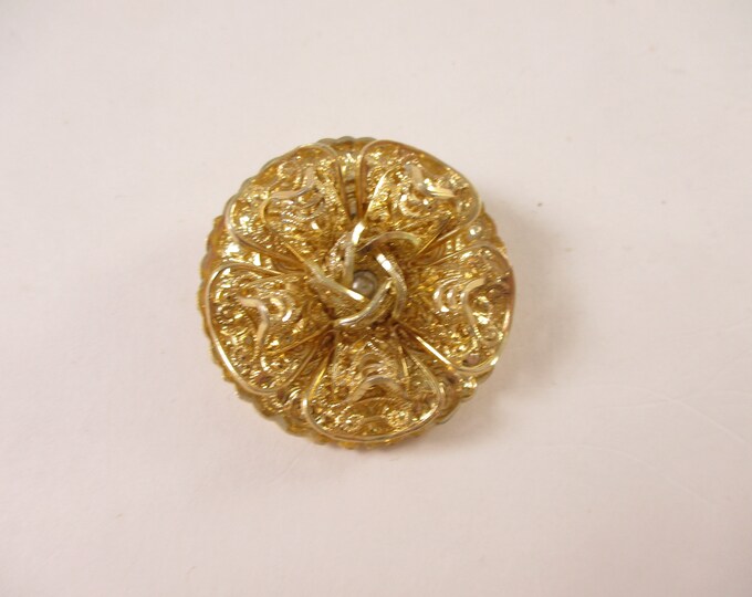 Gold Scarf Clip, Vintage Flower Star Scarf Ring, Pinless Brooch Slide ...