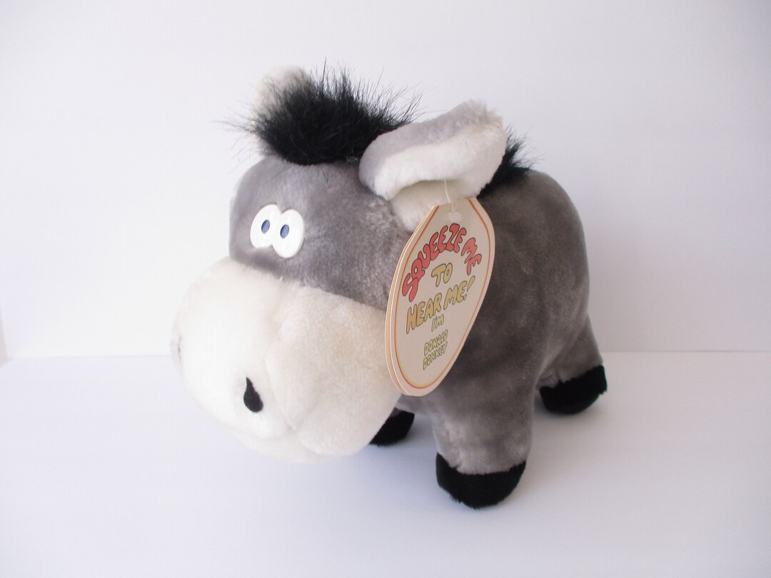 Vintage Gray Donald Donkey Squeeze Ems Plush, With Tag, 1987 - Etsy