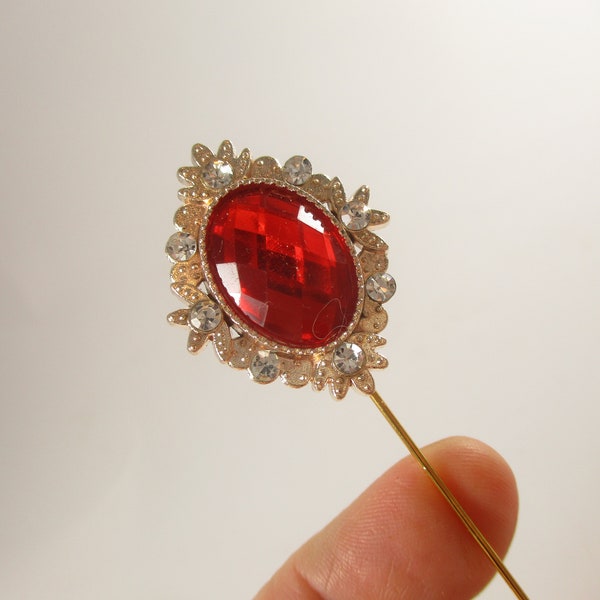 Rhinestone Stick Pin - Etsy