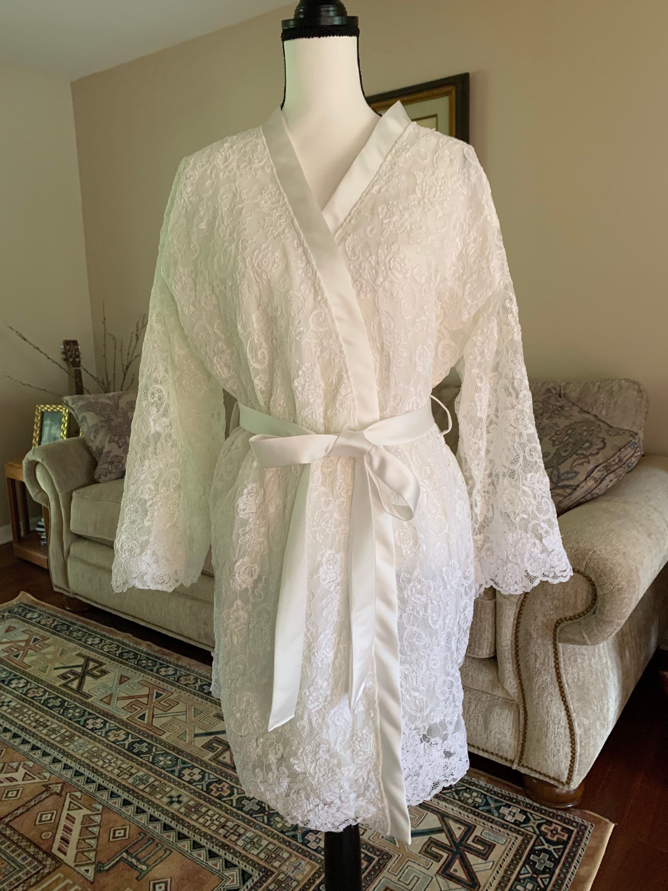 Bridal Satin Robe Repurposed Entirely From Your Wedding - Etsy UK