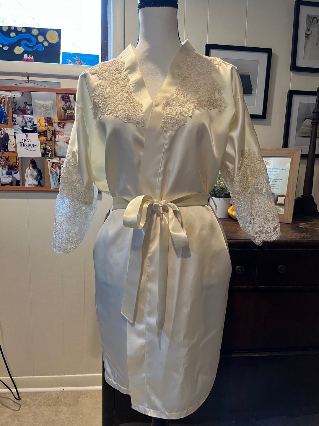 Custom Wedding Dress Robe: Heirloom Bridal Lingerie, Repurposed Gown - Etsy