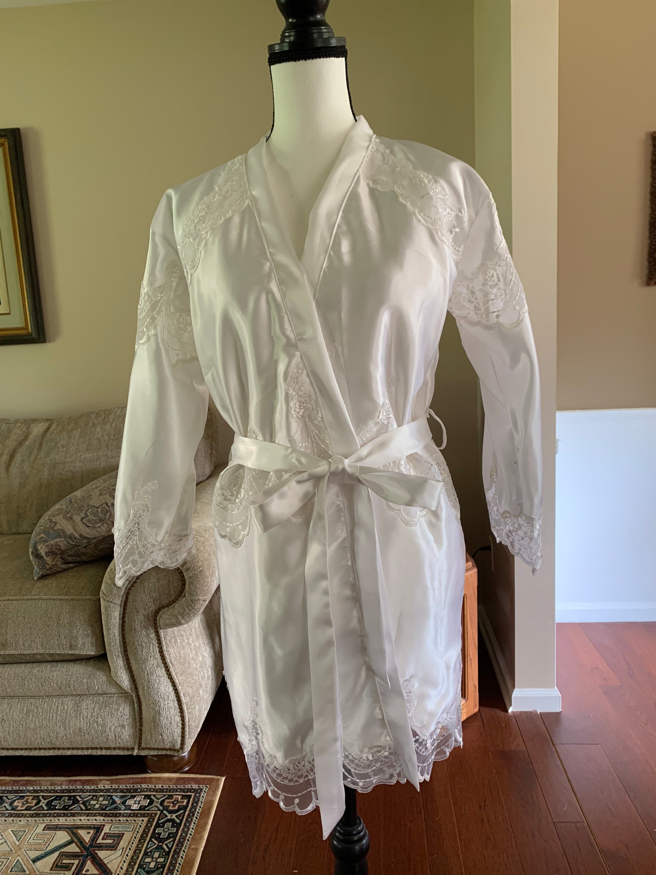Bridal Satin Robe Repurposed Entirely From Your Wedding - Etsy UK