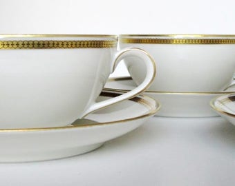 Gold rim cups | Etsy