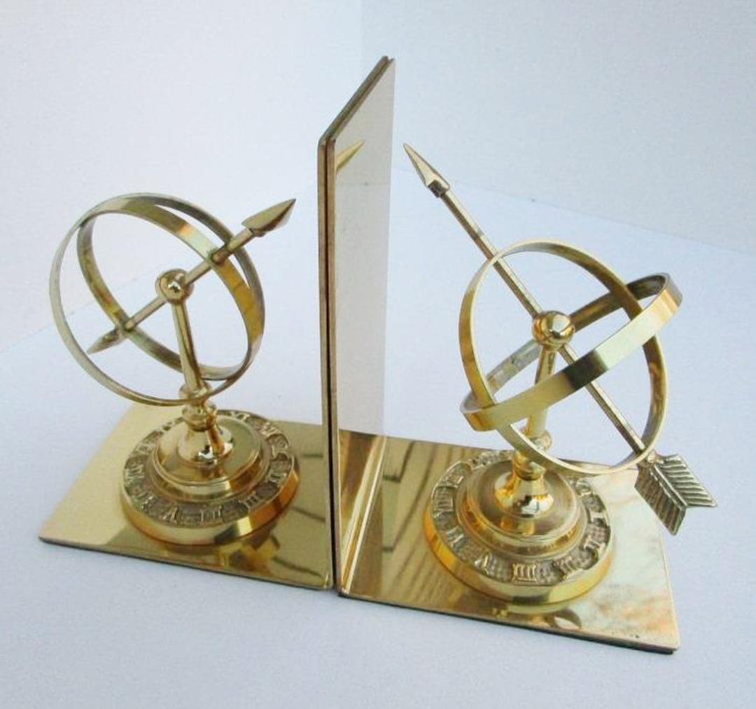 Solid Brass Armillary Sphere Bookends - Set of 2 - Etsy