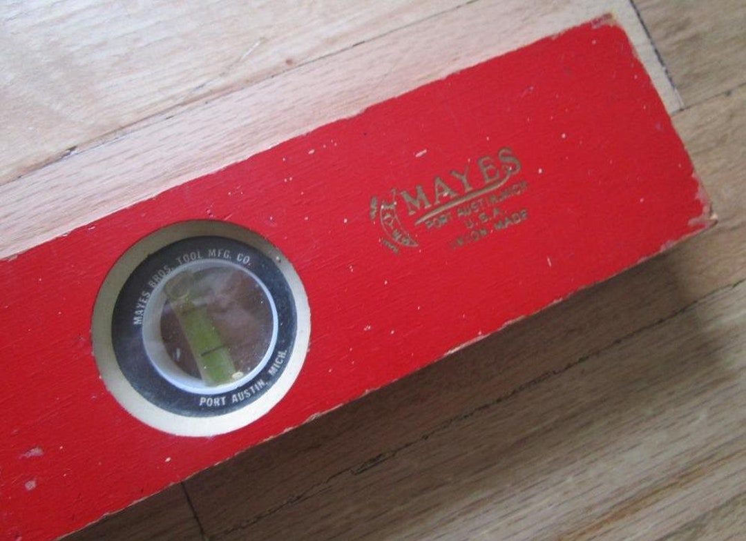 Mayes Union Made Wood Red Painted Level Tool - Etsy