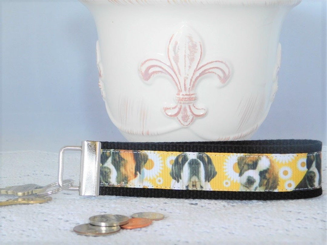 Key Chain Wristlet Made With St. Bernard Inspired Ribbon - Etsy