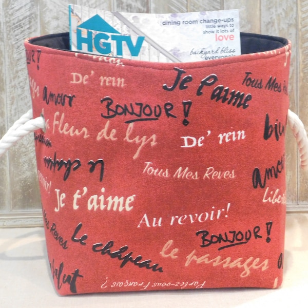 French Words Fabric - Etsy