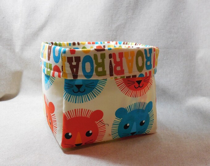 Cute Large Lion Fabric Basket - Etsy