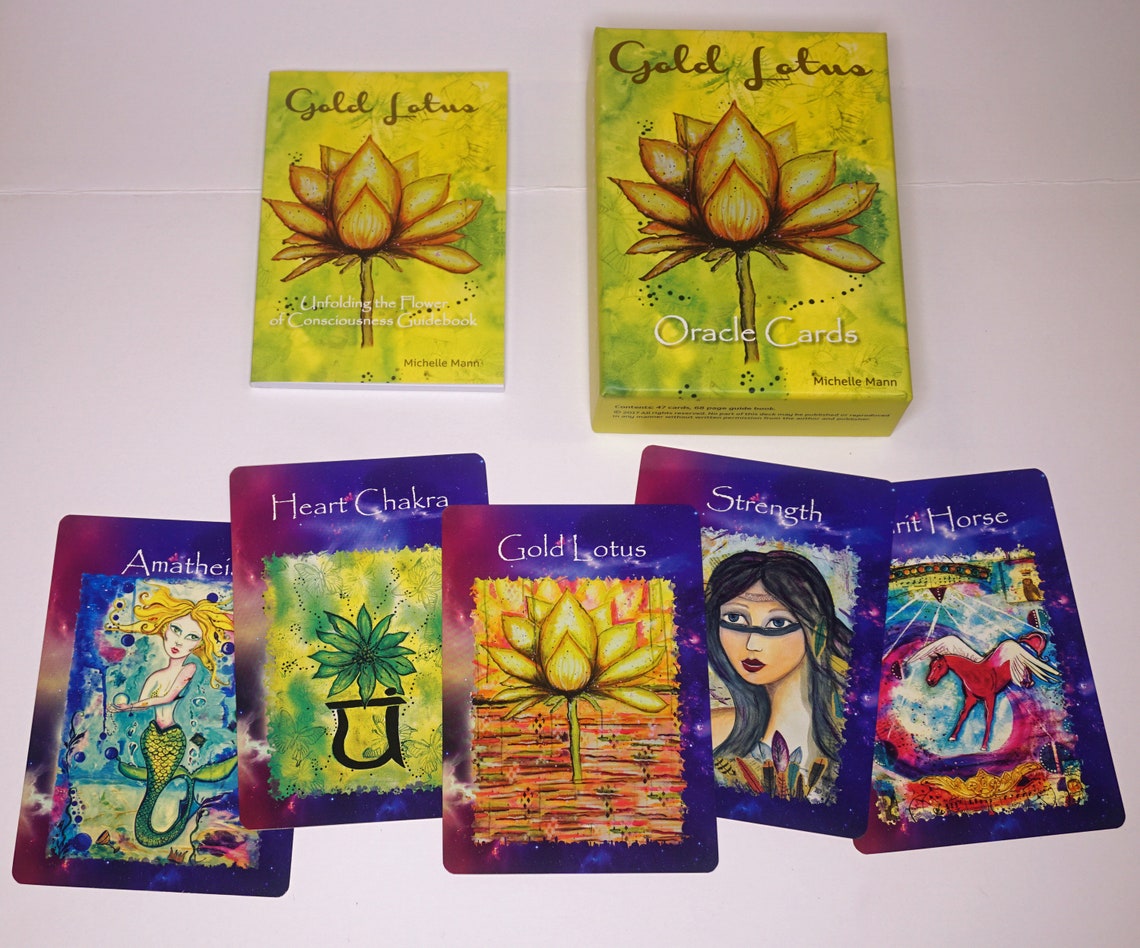 Gold Lotus Oracle Deck - Etsy Australia