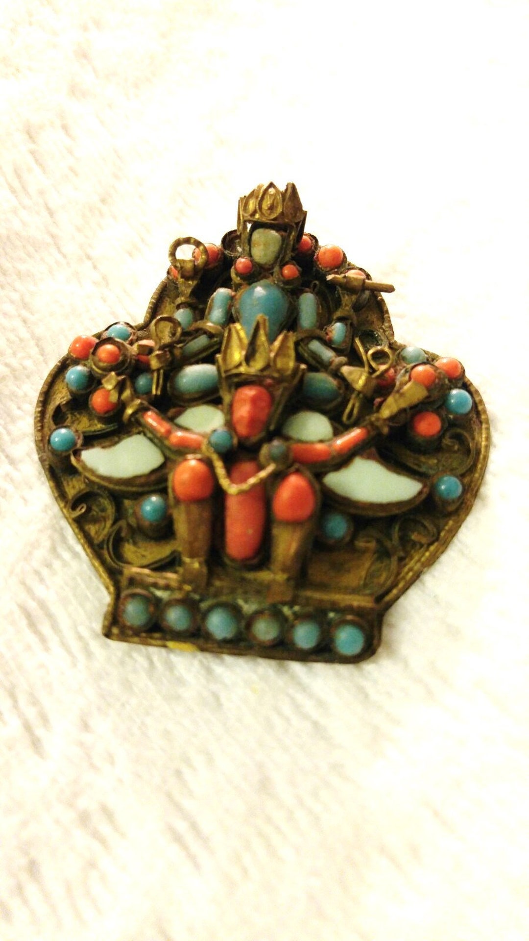 Shiva & Parvati Hindu Gods Brooch - Etsy UK