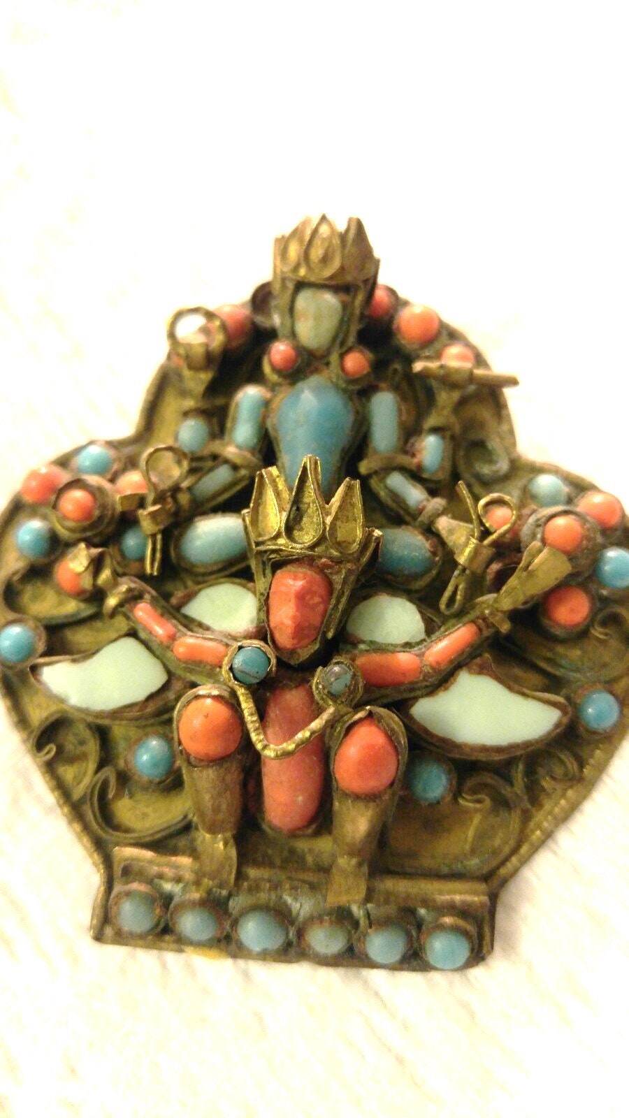 Shiva & Parvati Hindu Gods Brooch - Etsy UK