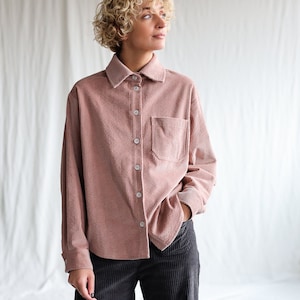 Old Rose Wide Cord Overshirt • OFFON Clothing - Etsy