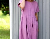 Button up Linen Dress/linen Summer Dress for Women/offon - Etsy Canada