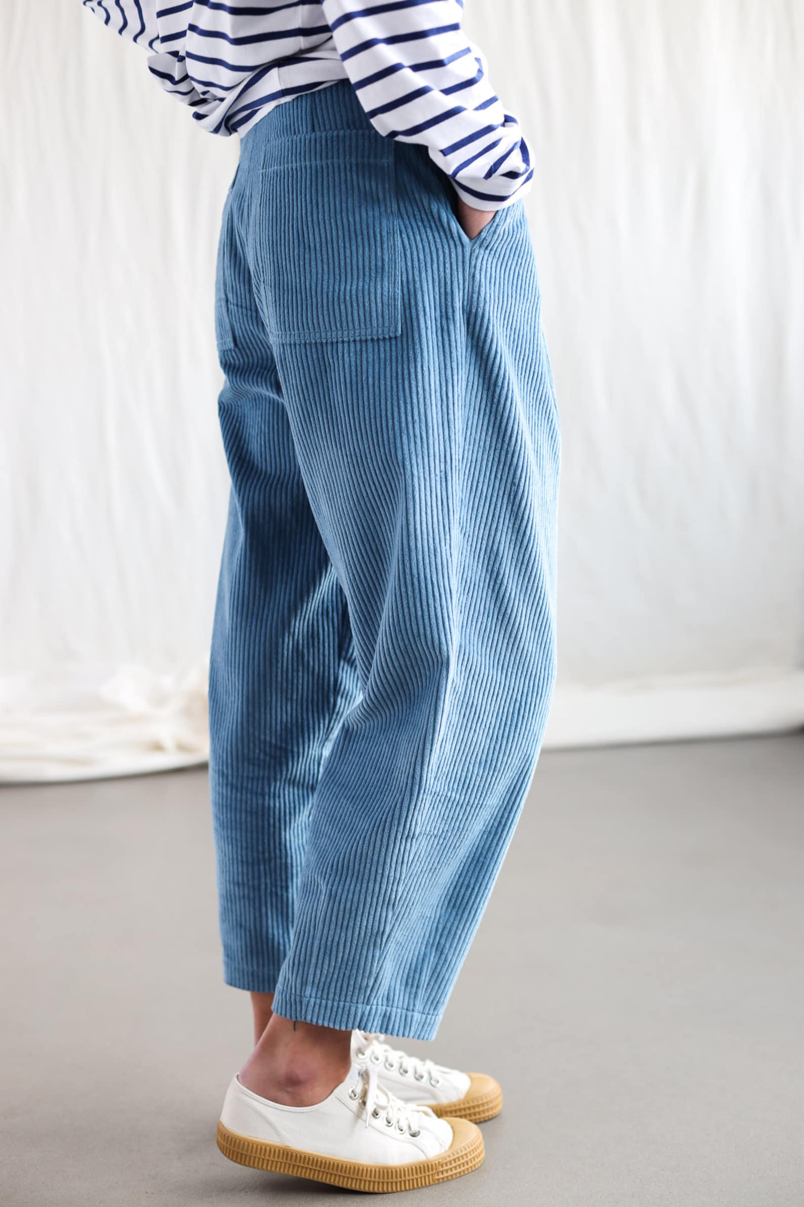 Boxy Tapered Leg Wide Wale Cord Trousers OFFON CLOTHING - Etsy