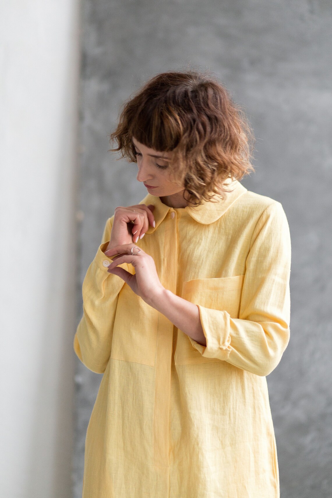 Linen Long Sleeve Summer Playsuit / Women Linen Jumpsuit - Etsy