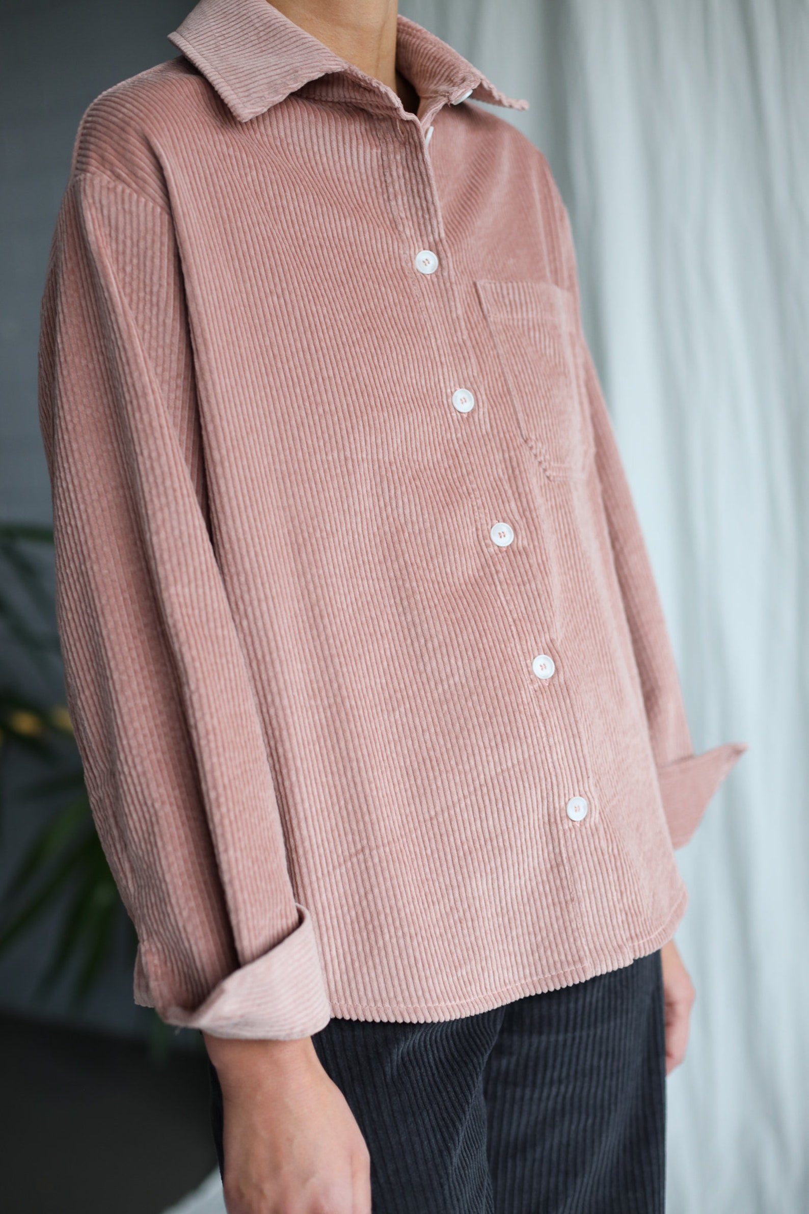 Old Rose Wide Cord Overshirt • OFFON Clothing - Etsy
