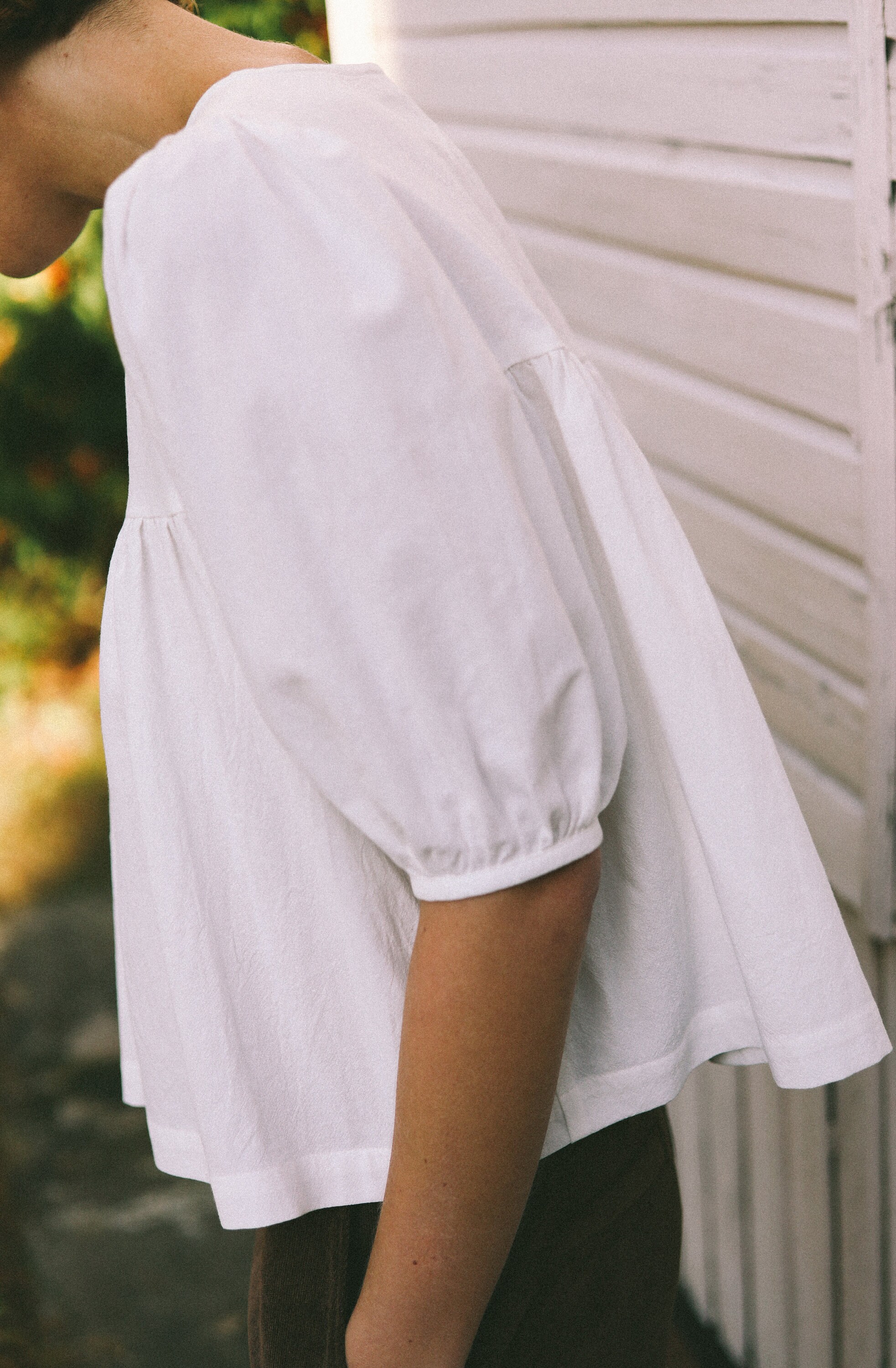 Cotton Ruffled Blouse / White Cotton Top / Puffy Sleeve Cotton - Etsy UK