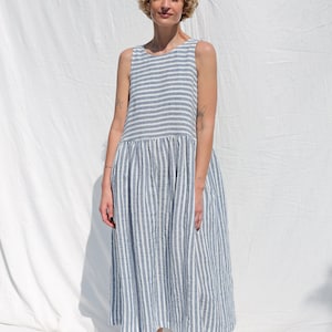 Sleeveless Linen Loose Fit Smock Dress • OFFON CLOTHING - Etsy