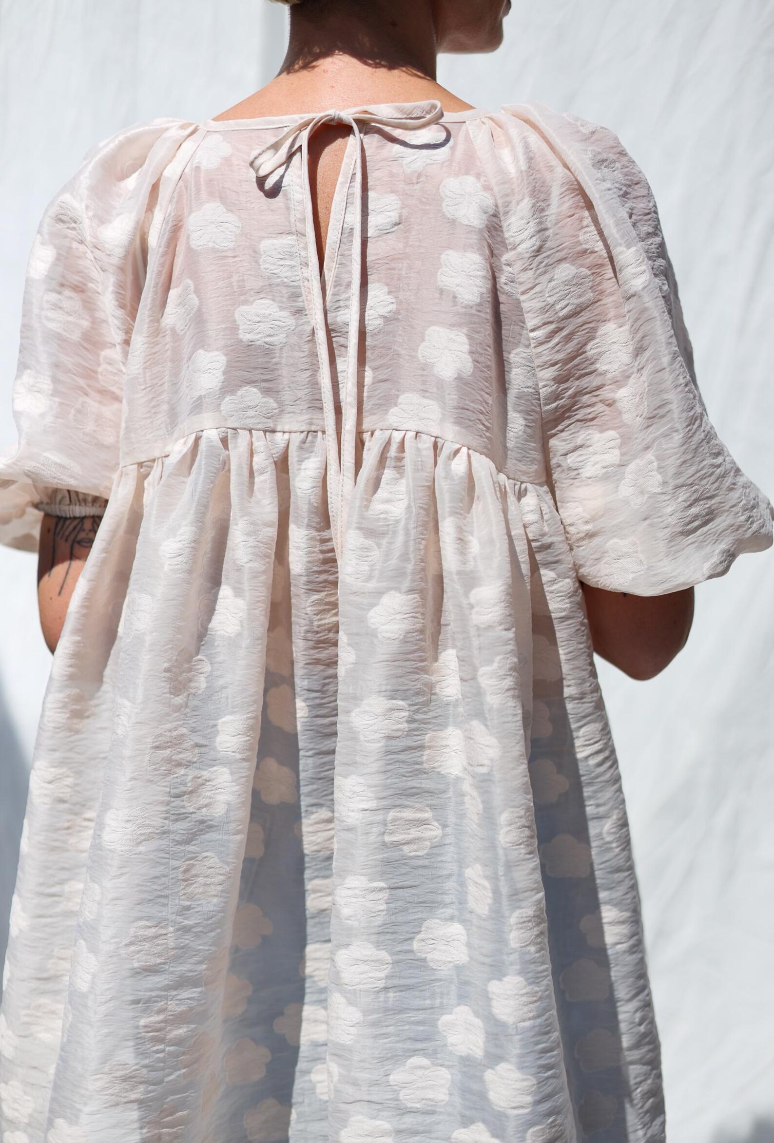 Floral Organza Puffy Sleeves MINI Tunic Dress • OFFON CLOTHING - Etsy