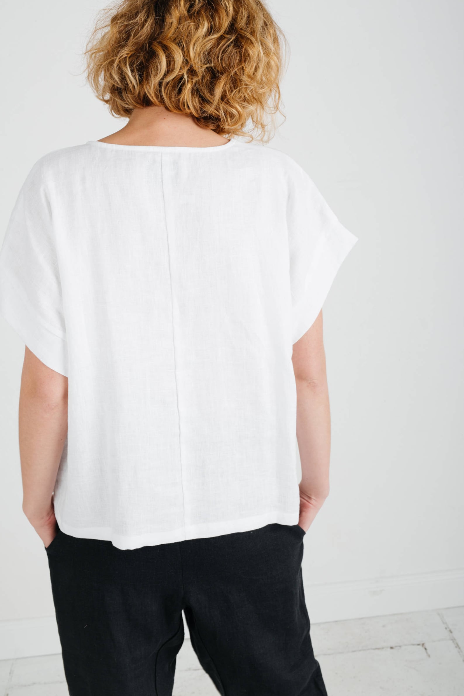 Linen Women Top / Short Sleeve Linen Blouse / Handmade by - Etsy